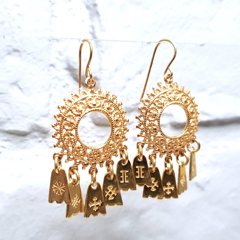 Latvian Symbols Earrings - Etsy