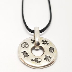 Pagan Protective Symbols Pendant in Silver, Latvian Symbols Jewelry ...