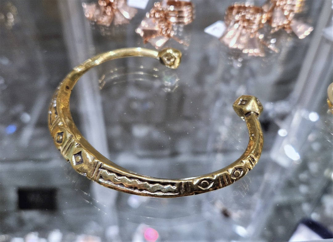 Norse Arm Band - Bronze Wrist Cuff - Ancient Bracelet - Men's Wristlet ...