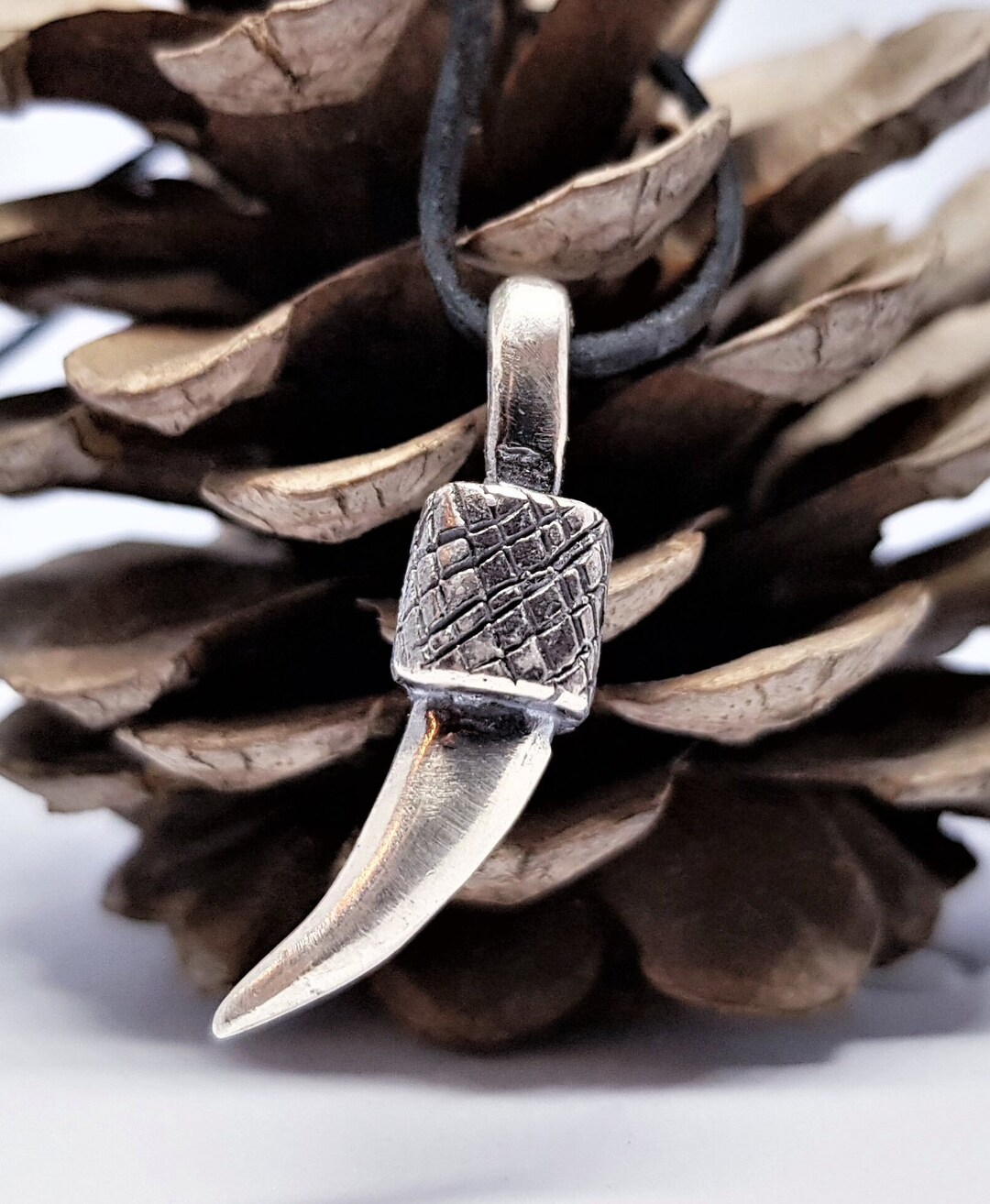 Collar Diente De Lobo Vikingo En Bronce Y Plata, Regalo Para Hombre Y ...