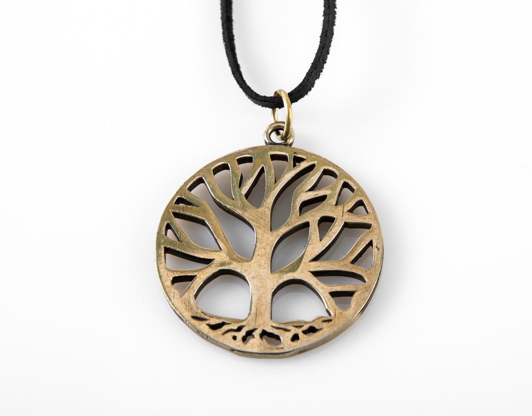 Large Unisex Bronze Tree of Life Necklace, Sterling Silver Tree of Life ...