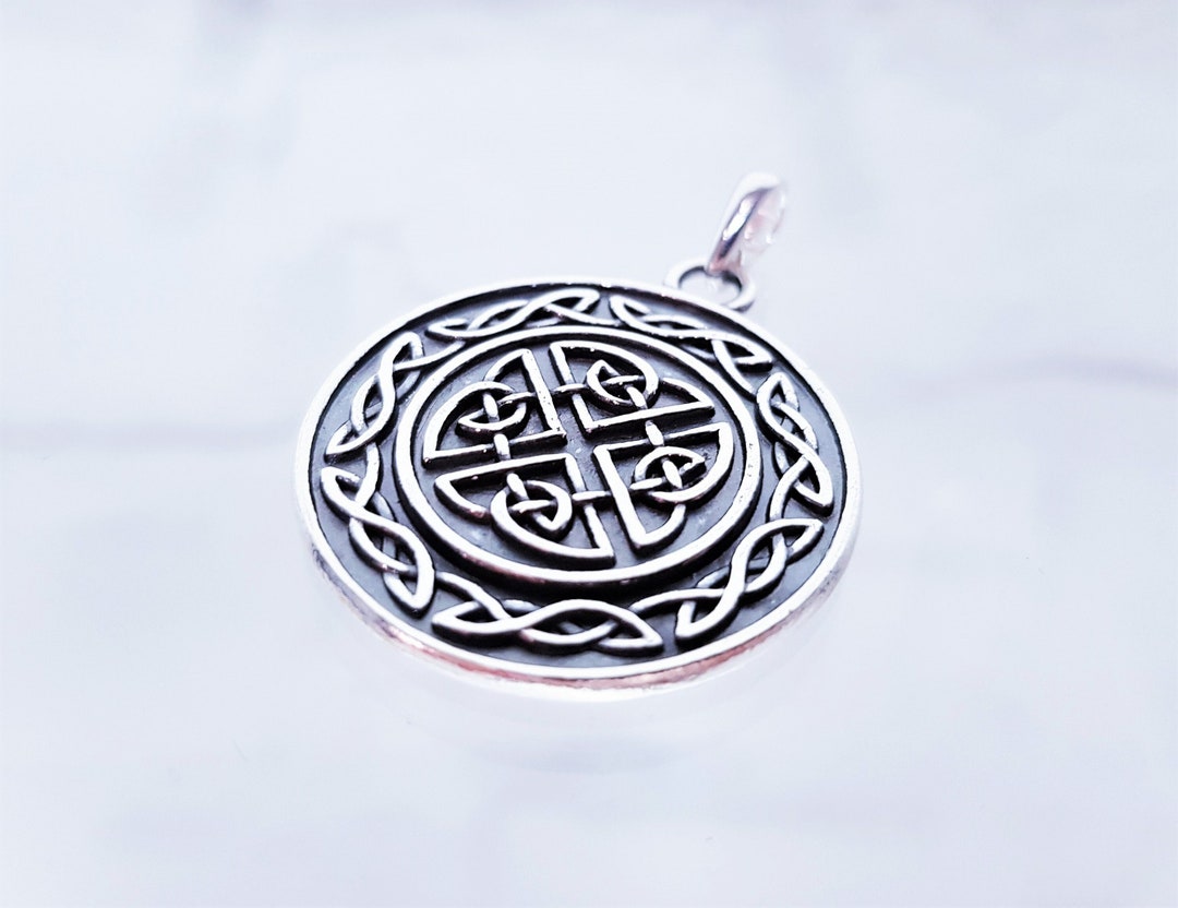 Silver Celtic Node for Protection | Celtic Knot Necklace | Viking ...