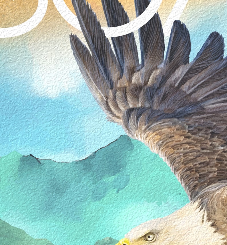 Eagle Poster Print American Eagle Art Wall Decor Eagle Art - Etsy