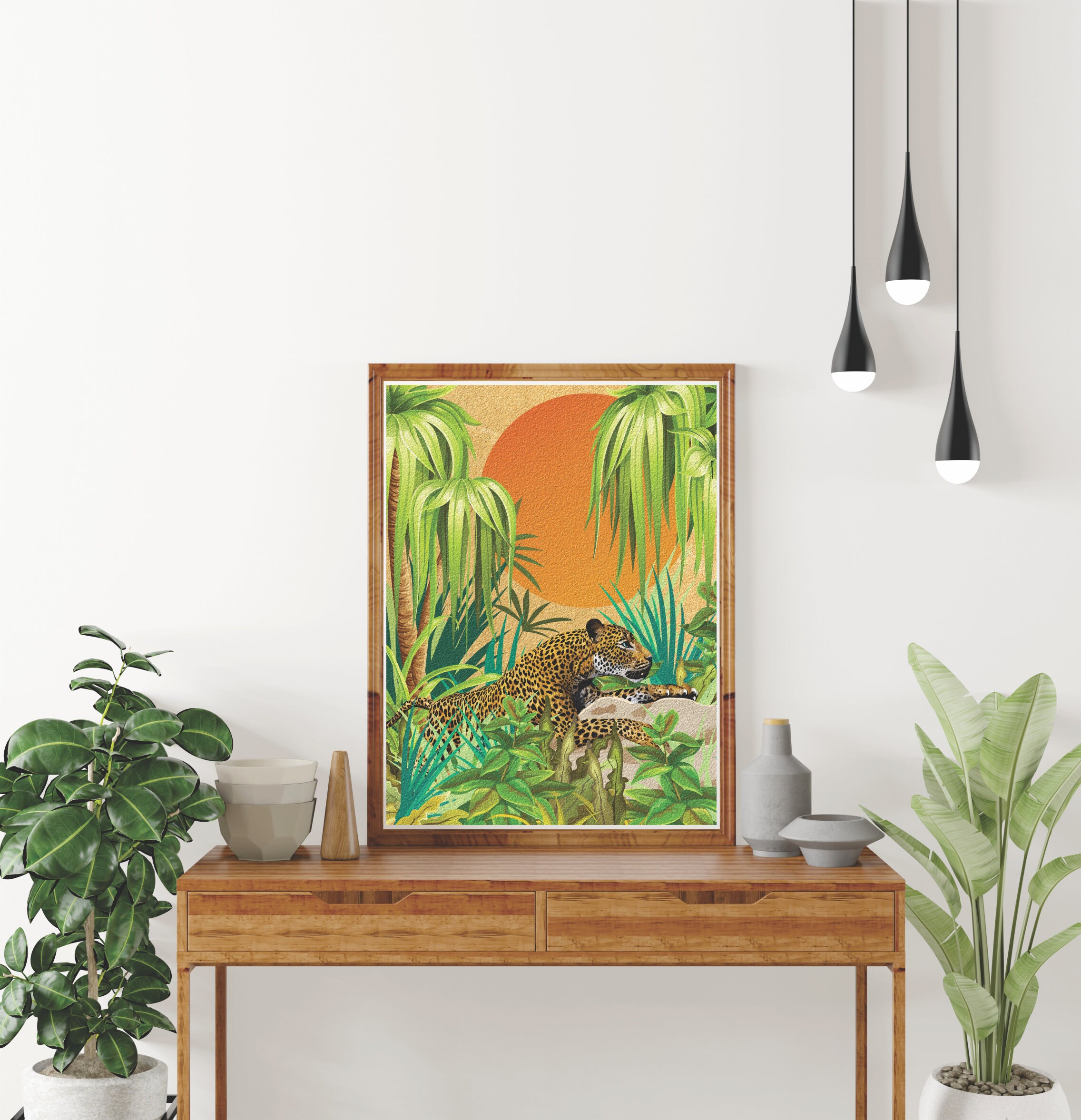 Leopard Jungle Print, Leopard Cat Art Print, Leopard Wall Decor ...