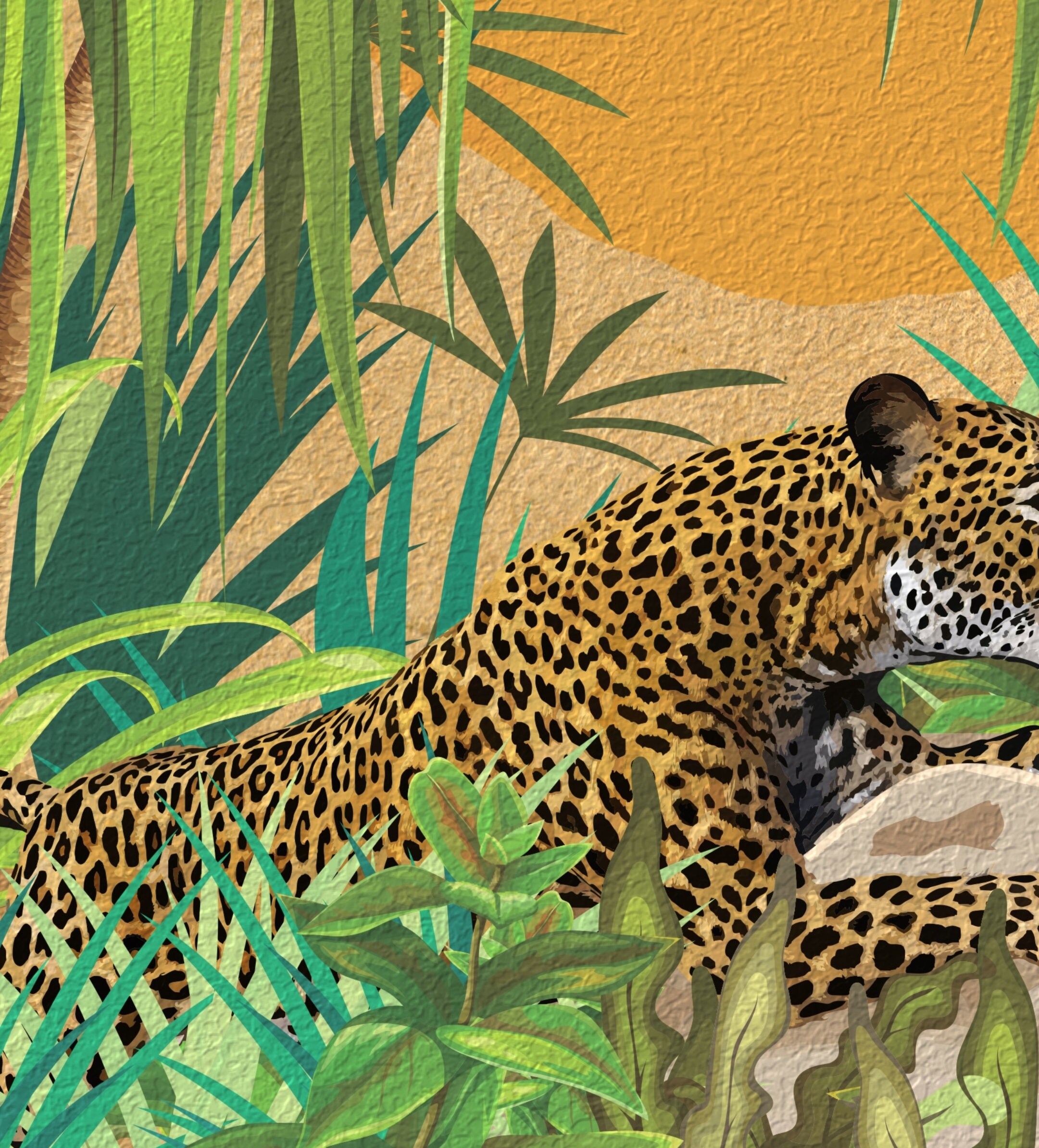 Leopard Jungle Print, Leopard Cat Art Print, Leopard Wall Decor ...