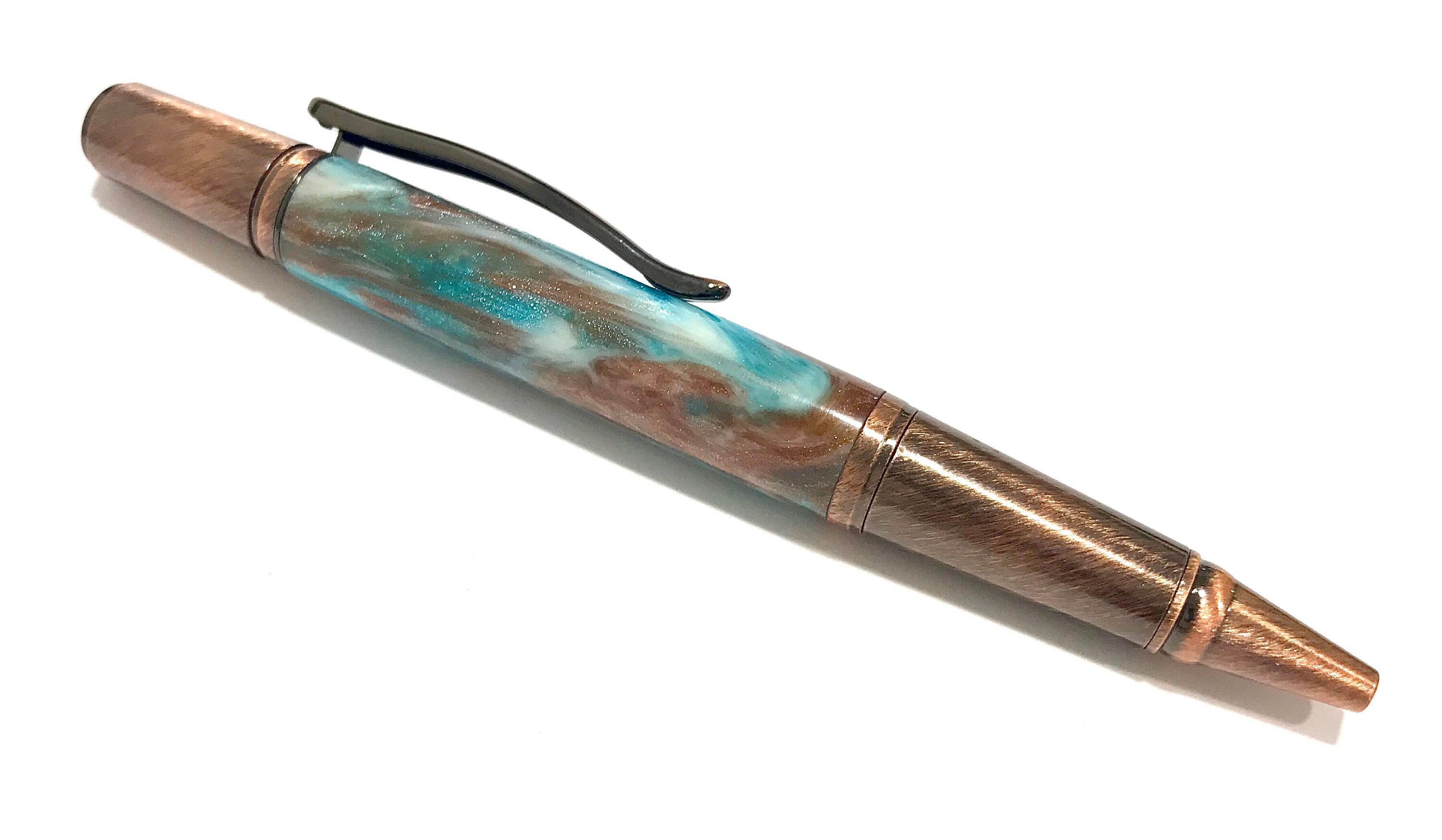 Stunning Hand Turned Retractable Ballpoint Pen. Antique Copper - Etsy