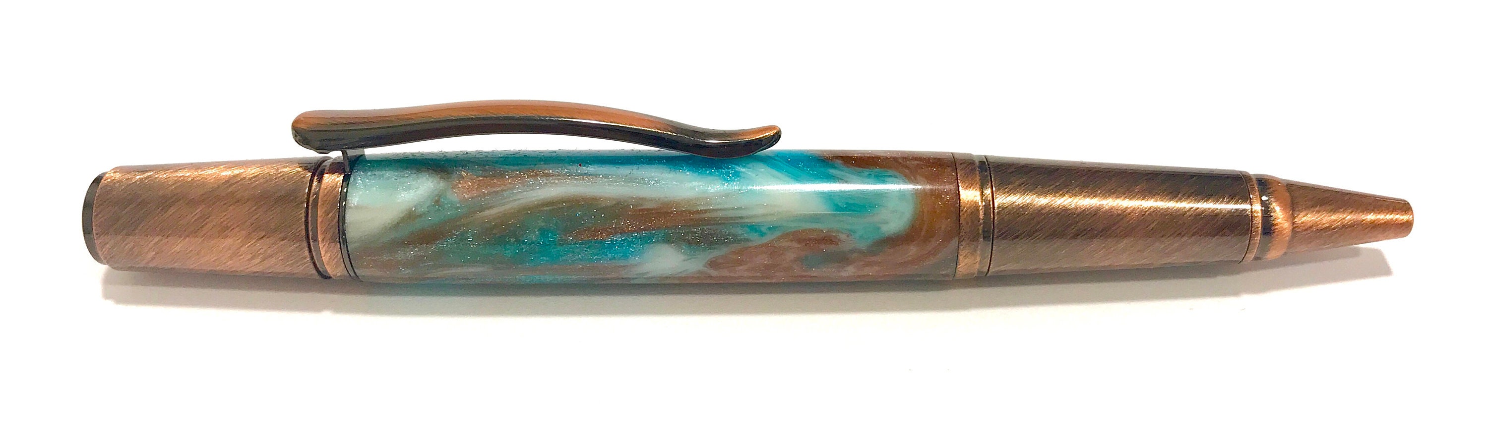 Stunning Hand Turned Retractable Ballpoint Pen. Antique Copper - Etsy