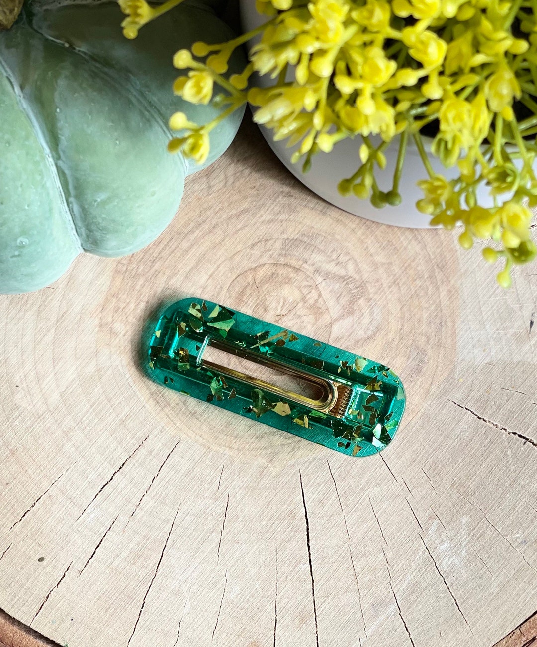 Resin Hair Clips-rounded Rectangle - Etsy
