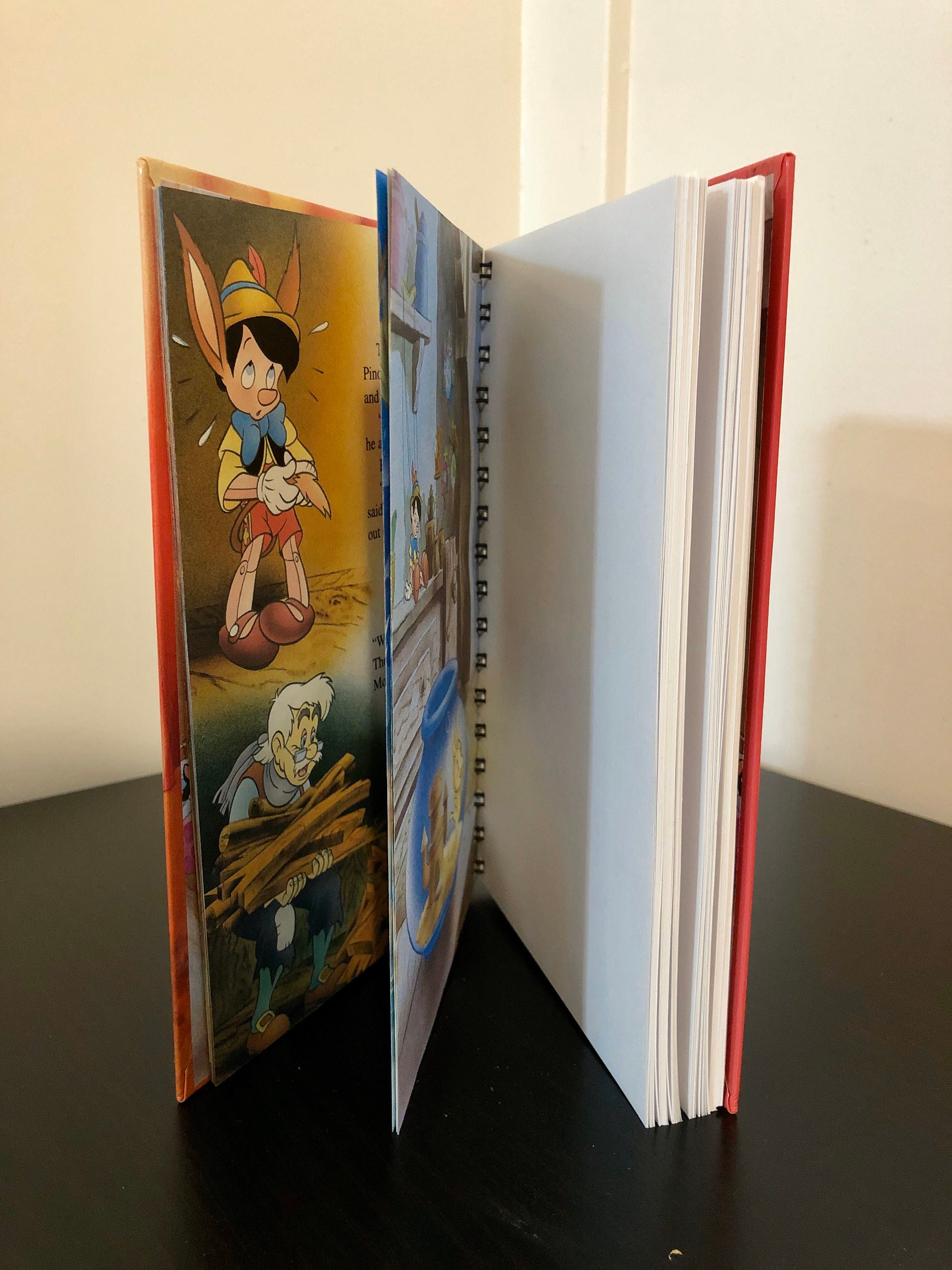Disney's Pinocchio Repurposed Wire Bound Journal - Etsy