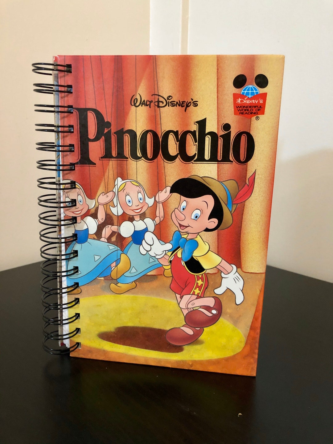 Disney's Pinocchio Repurposed Wire Bound Journal - Etsy