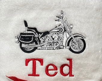 Motorcycle Sketch Personalized 3 Piece Bath Towel Set - Etsy