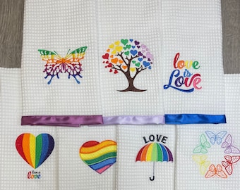 Rainbow Kitchen Towel - Etsy