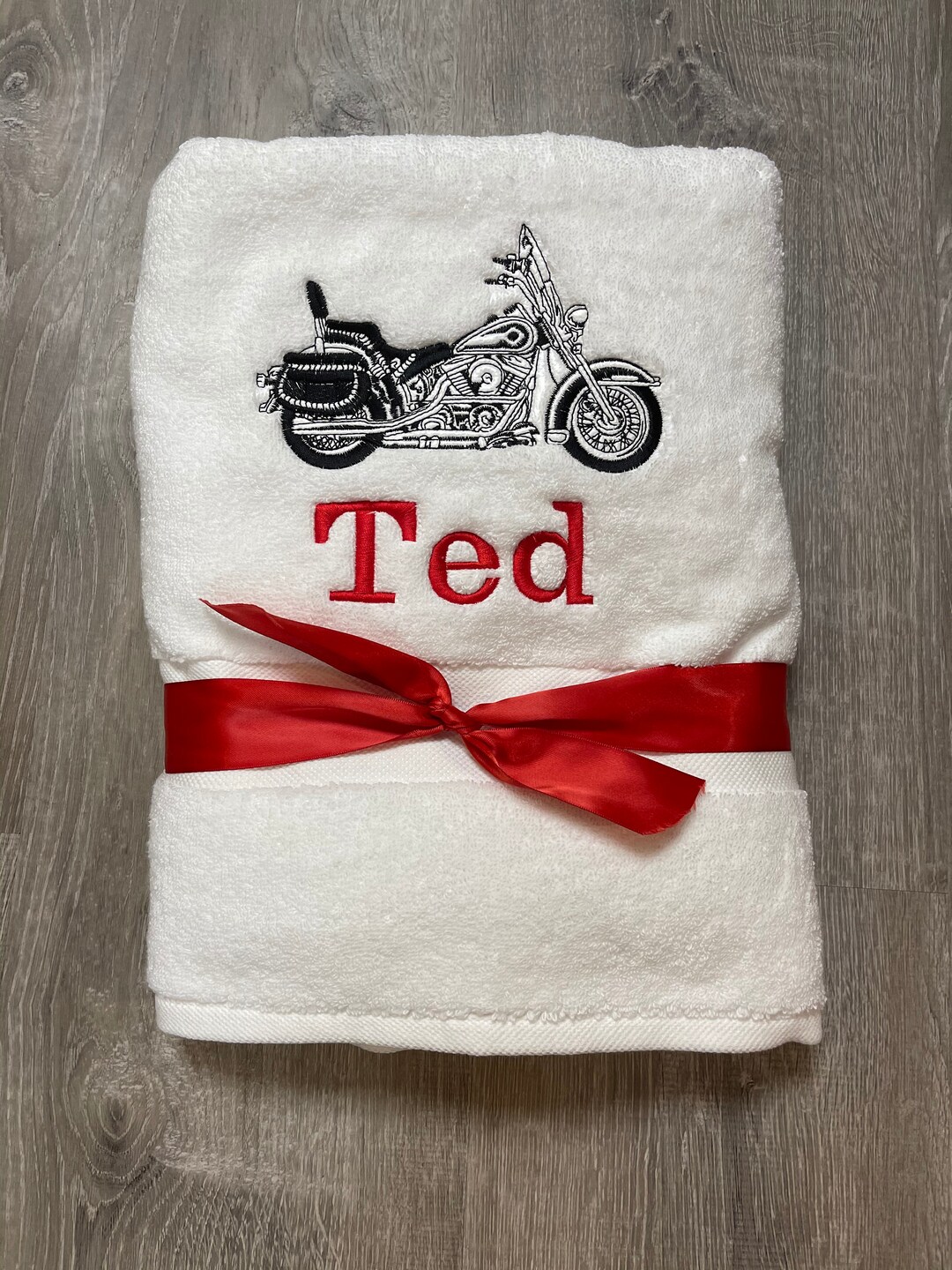 Motorcycle Bath Towel - Etsy