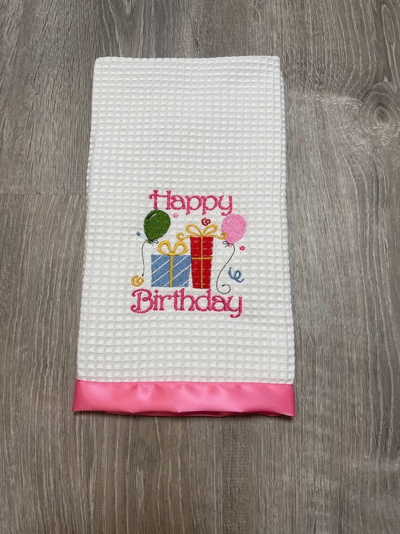 Happy Birthday Kitchen Towel | Etsy