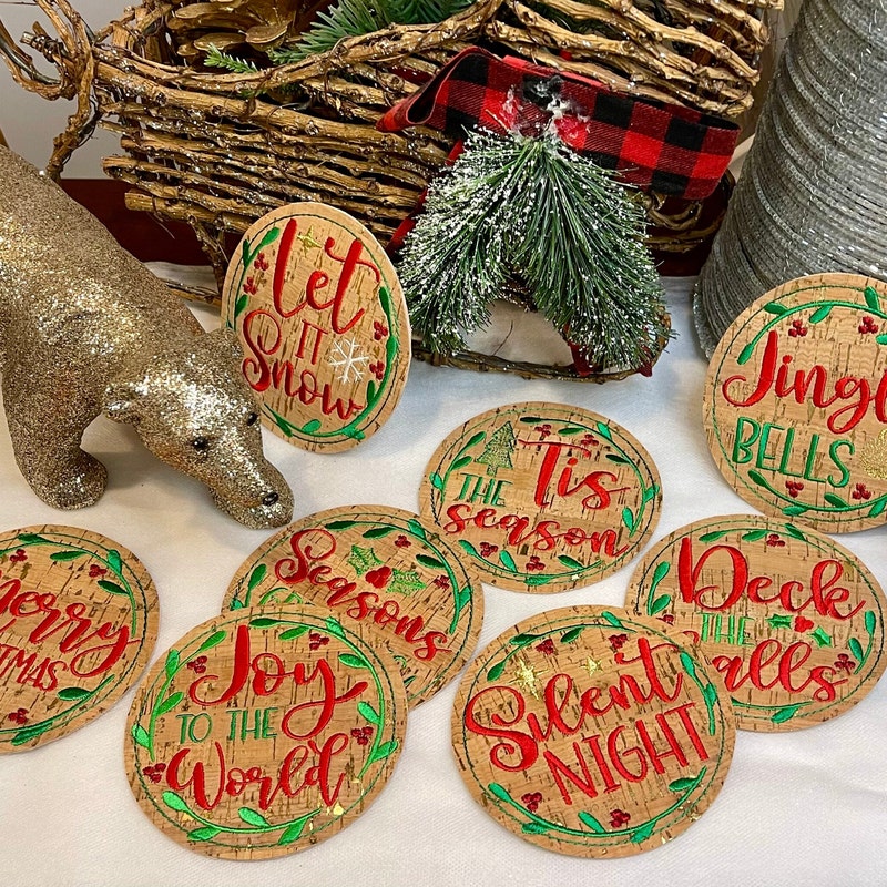 Holiday Coasters - Etsy