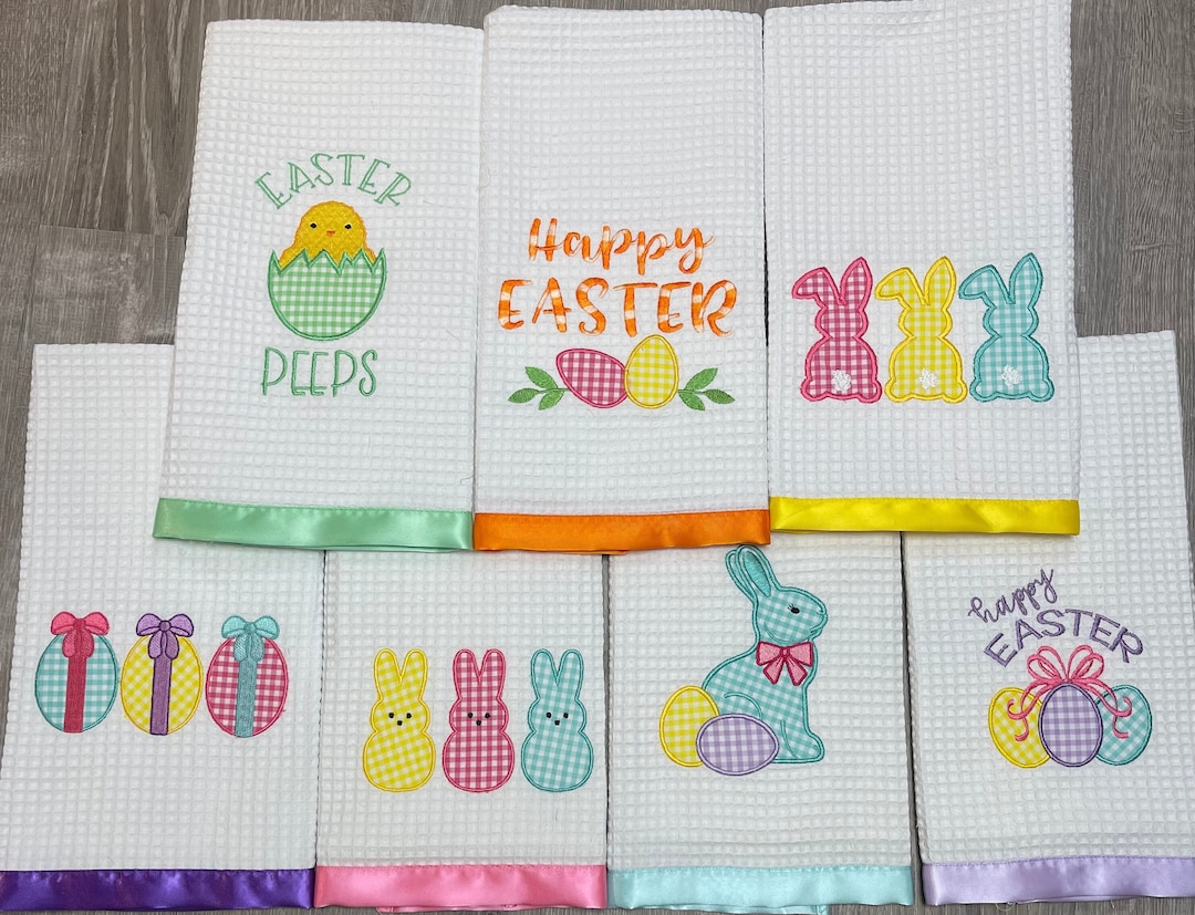 Easter Kitchen Towels,spring Kitchen Towels, Happy Easter Kitchen ...