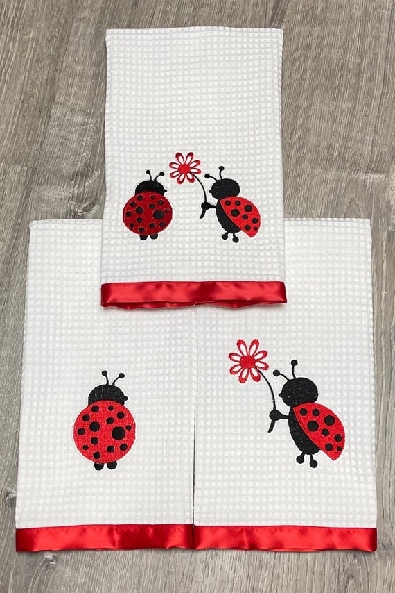 Ladybugs Kitchen Towels - Etsy