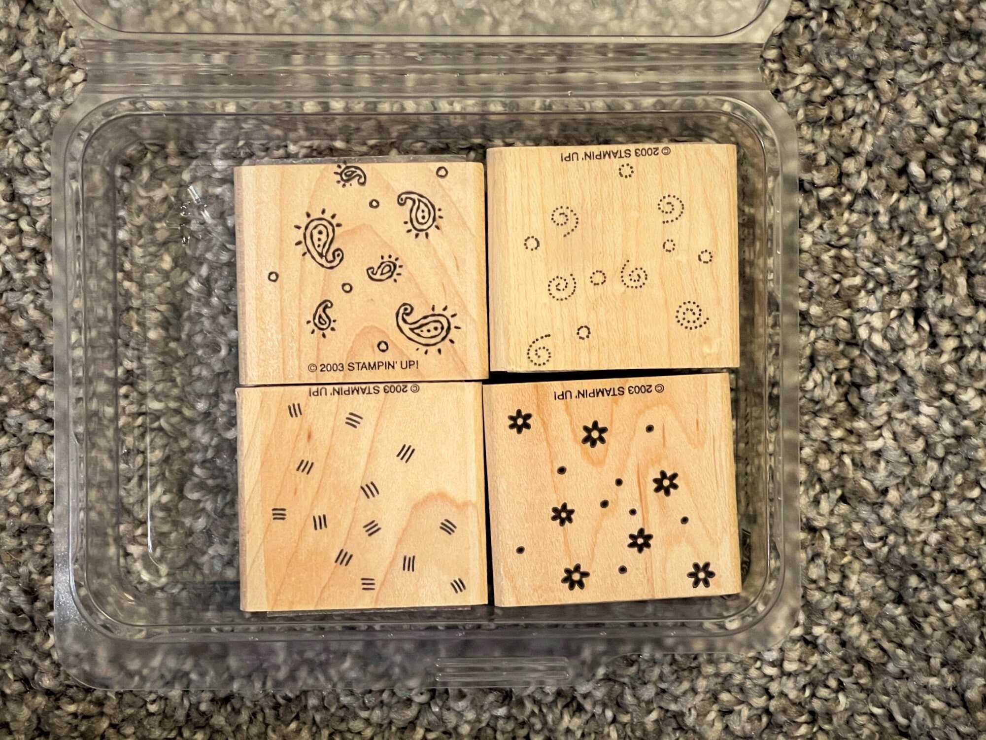 Stampin' up Tiny Background Rubber Stamp Set - Etsy
