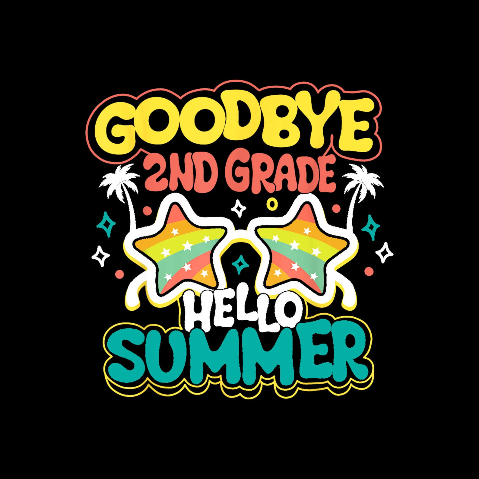 Goodbye 2nd Grade Hello Summer Last Day of School Boys Girls Digital ...