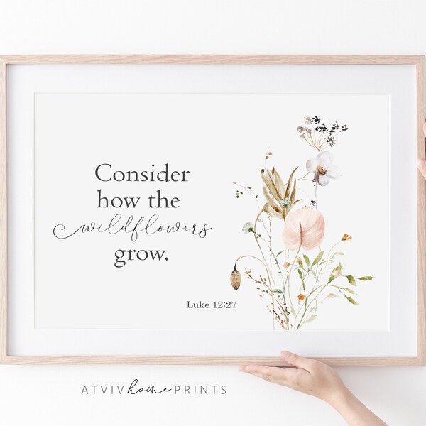Consider How the Wildflowers Grow Poster - Etsy