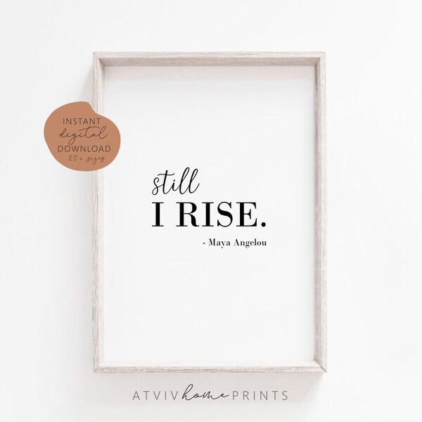 Still I Rise Print - Etsy