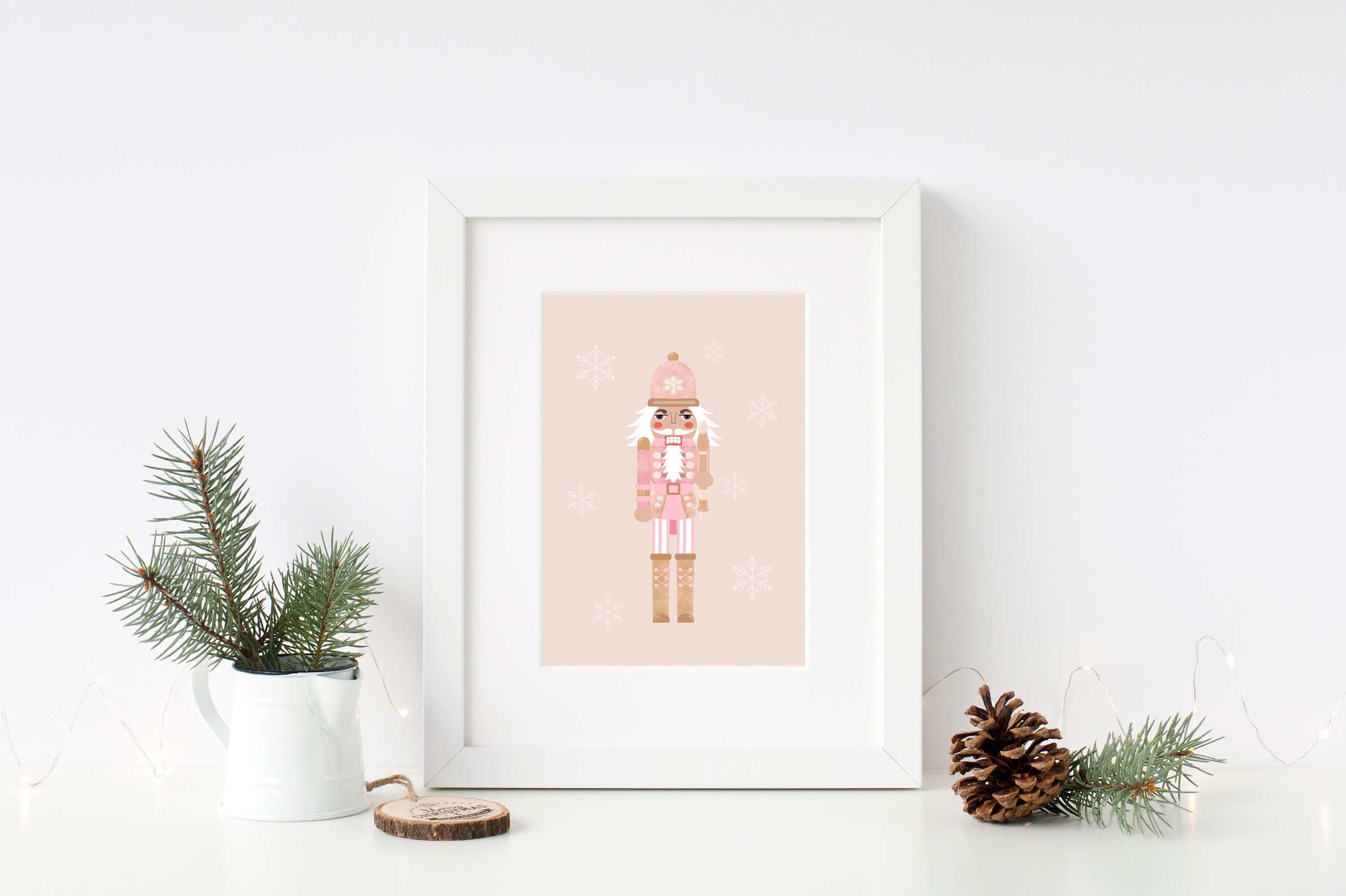 Nutcracker Christmas Printable, Christmas Print, Pink Christmas Print ...