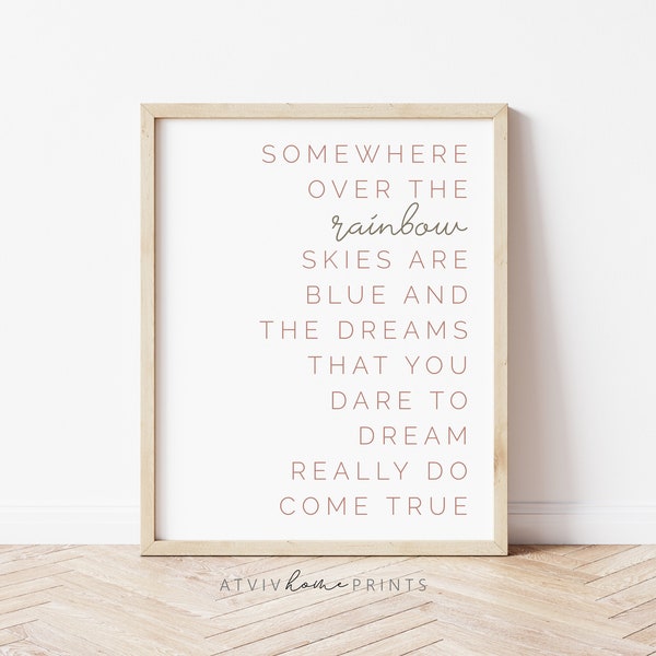 Somewhere Over the Rainbow - Etsy