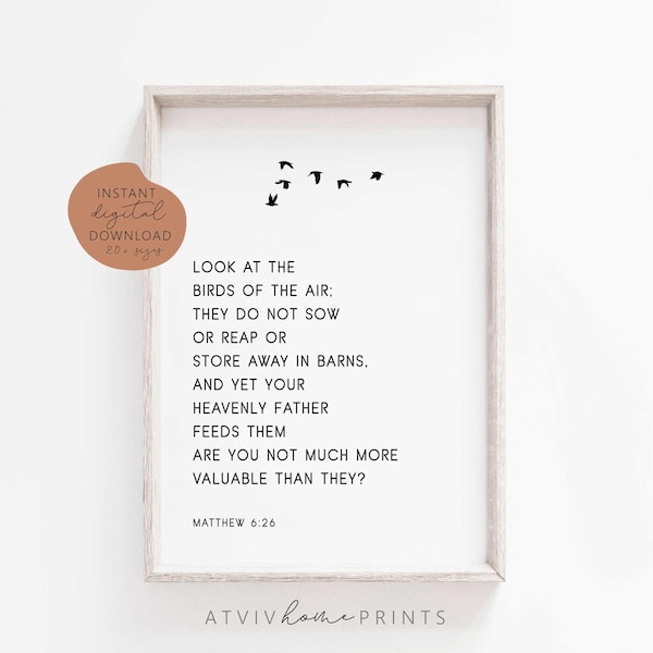 Matthew 6 26 - Etsy