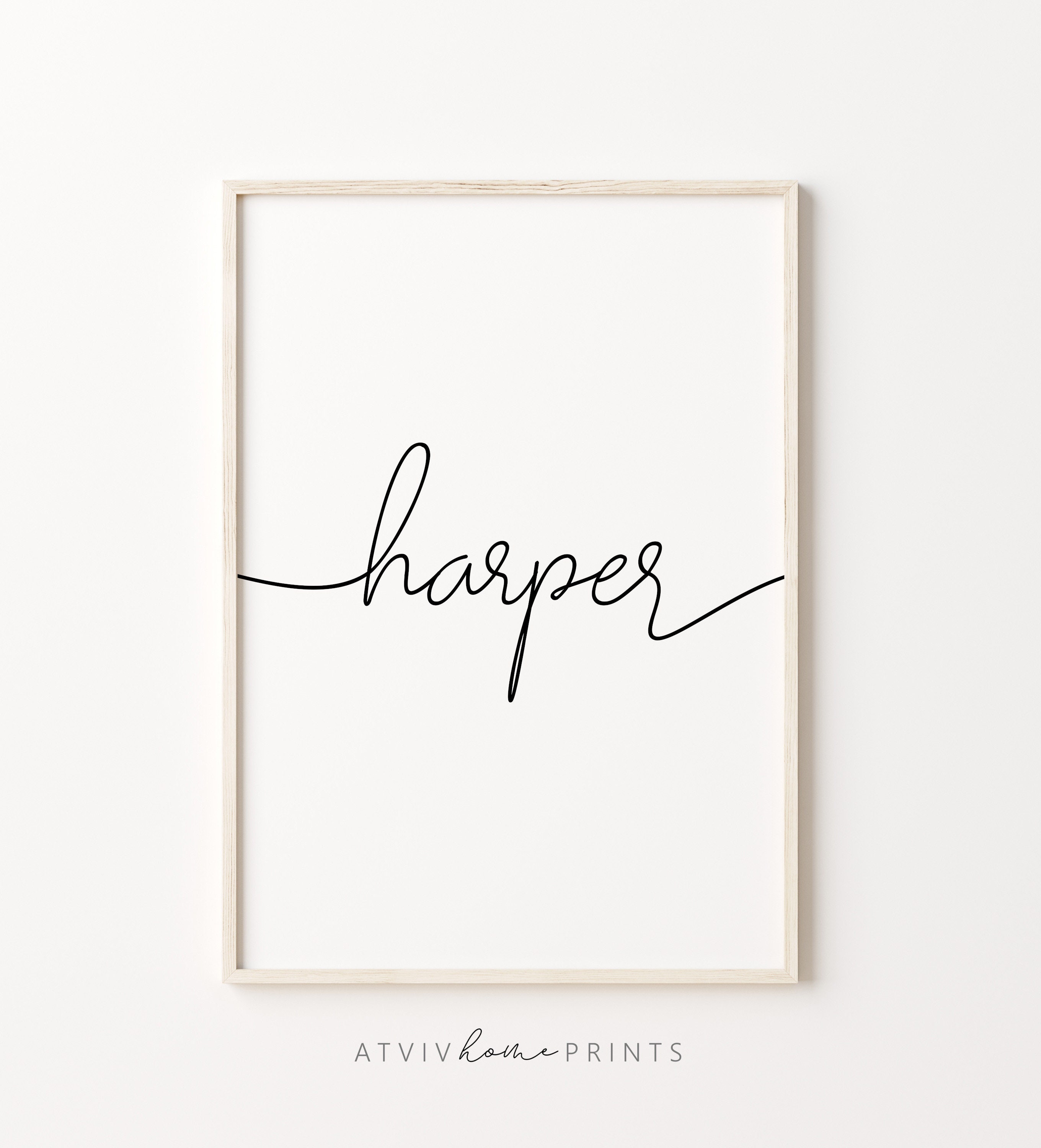 Custom Initial Print, Name Printable, Personalised Name Print ...