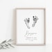 Personalised Birth Print, Newborn Footprint, Baby Footprint Art, Birth ...