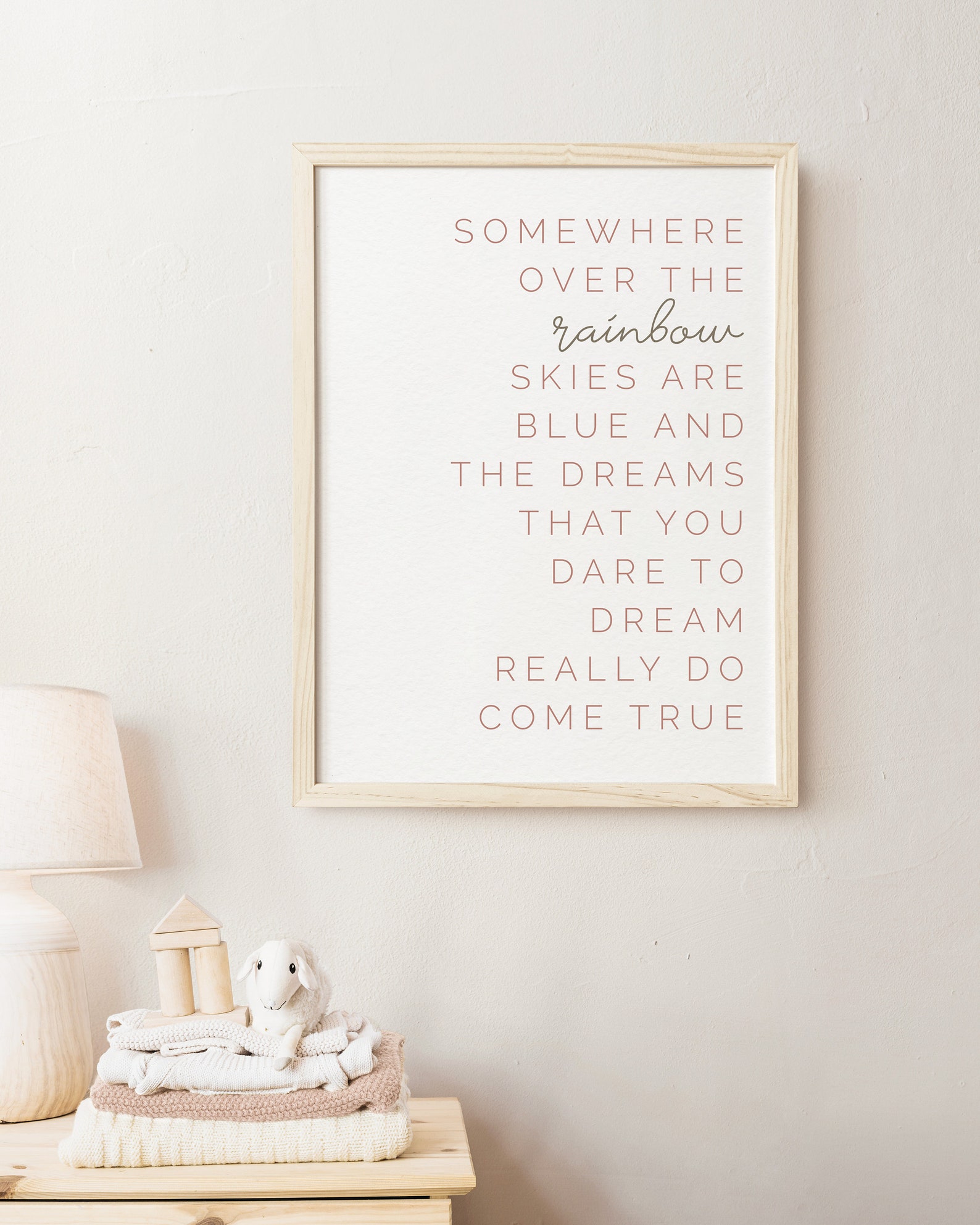 Somewhere Over the Rainbow Print, Pastel Rainbow Print, Boho Rainbow ...
