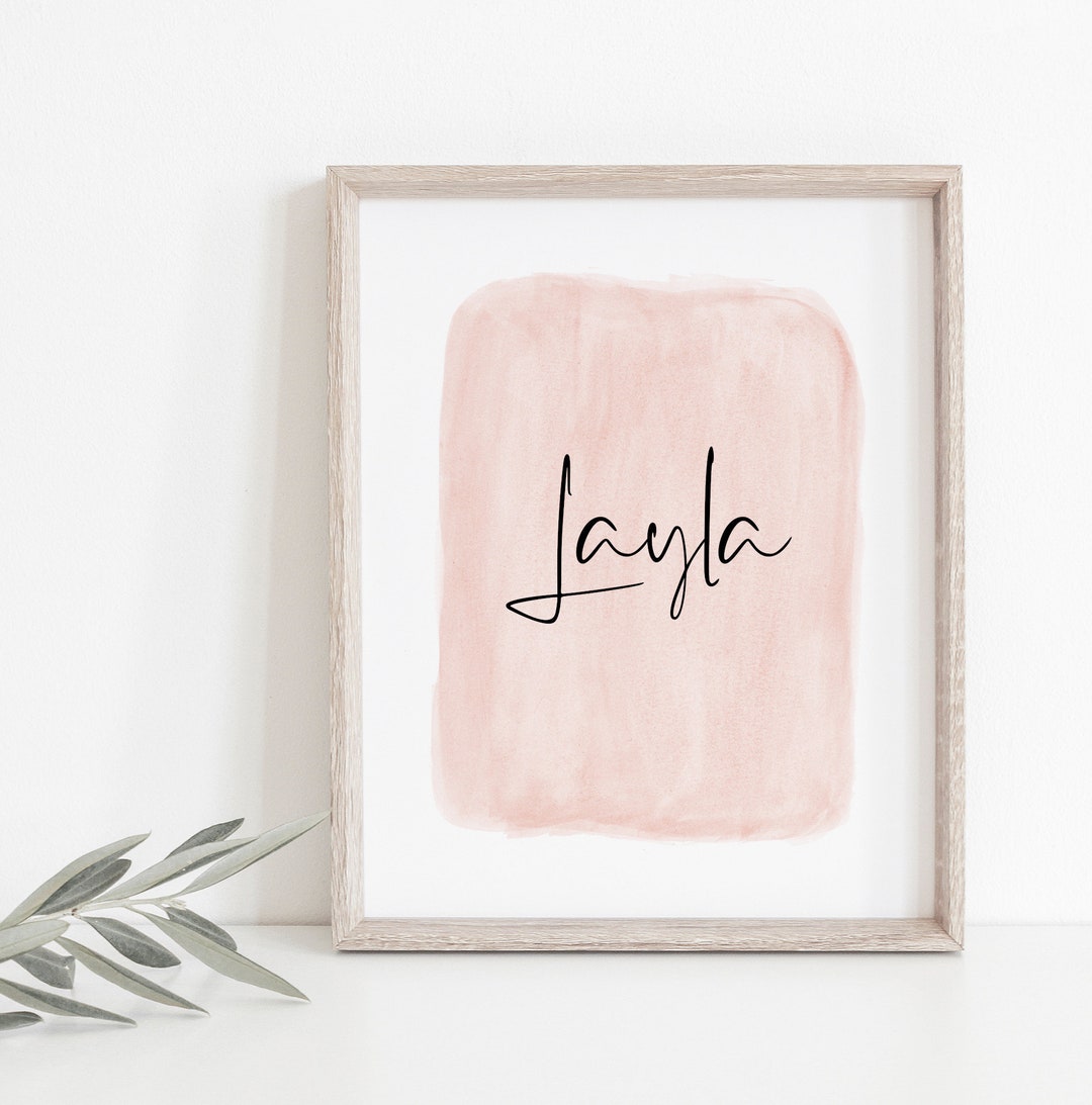 Custom First Name Print, Name Printable, Personalized Name Print, Girls ...