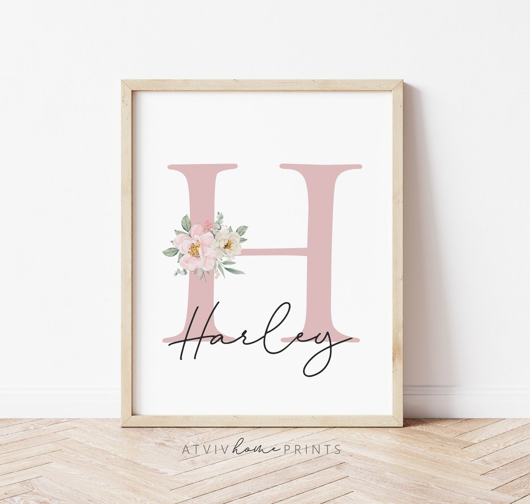 Custom Initial Print, Name Printable, Personalized Name Print ...