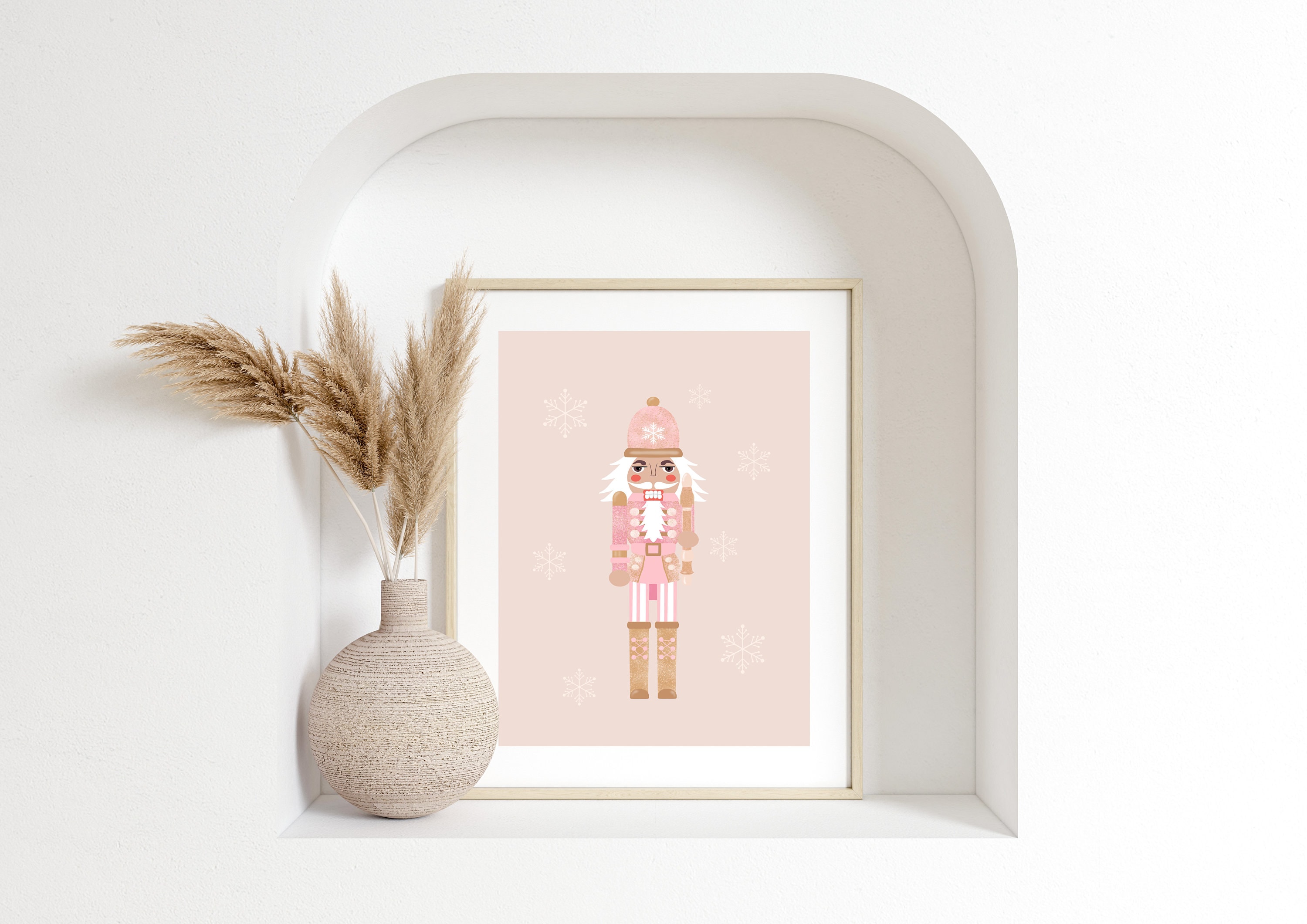 Nutcracker Christmas Printable, Christmas Print, Pink Christmas Print ...