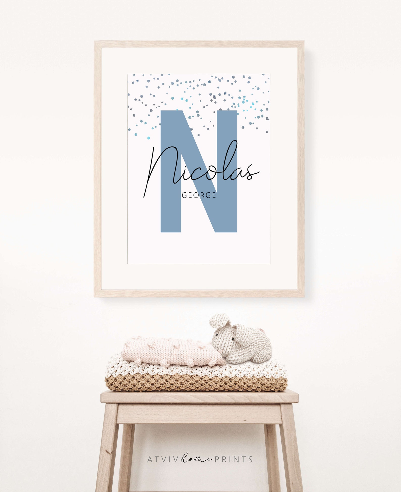 Custom Initial Print, Name Printable, Personalized Name Print ...