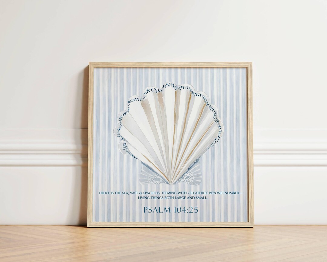 Psalm 104:25 Scripture Print, There is the Sea Vast and Specious ...