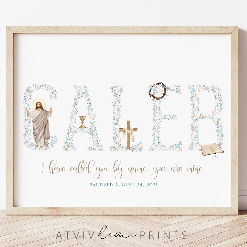Personalized Baptism Art - Etsy