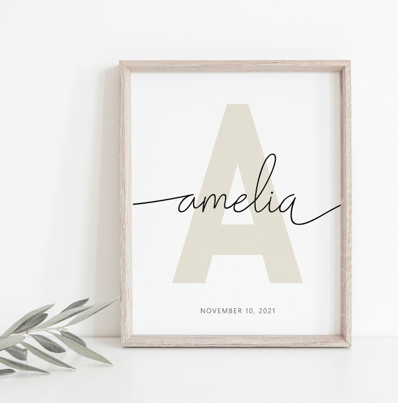 Custom Initial Print Name Printable Personalized Name Print - Etsy