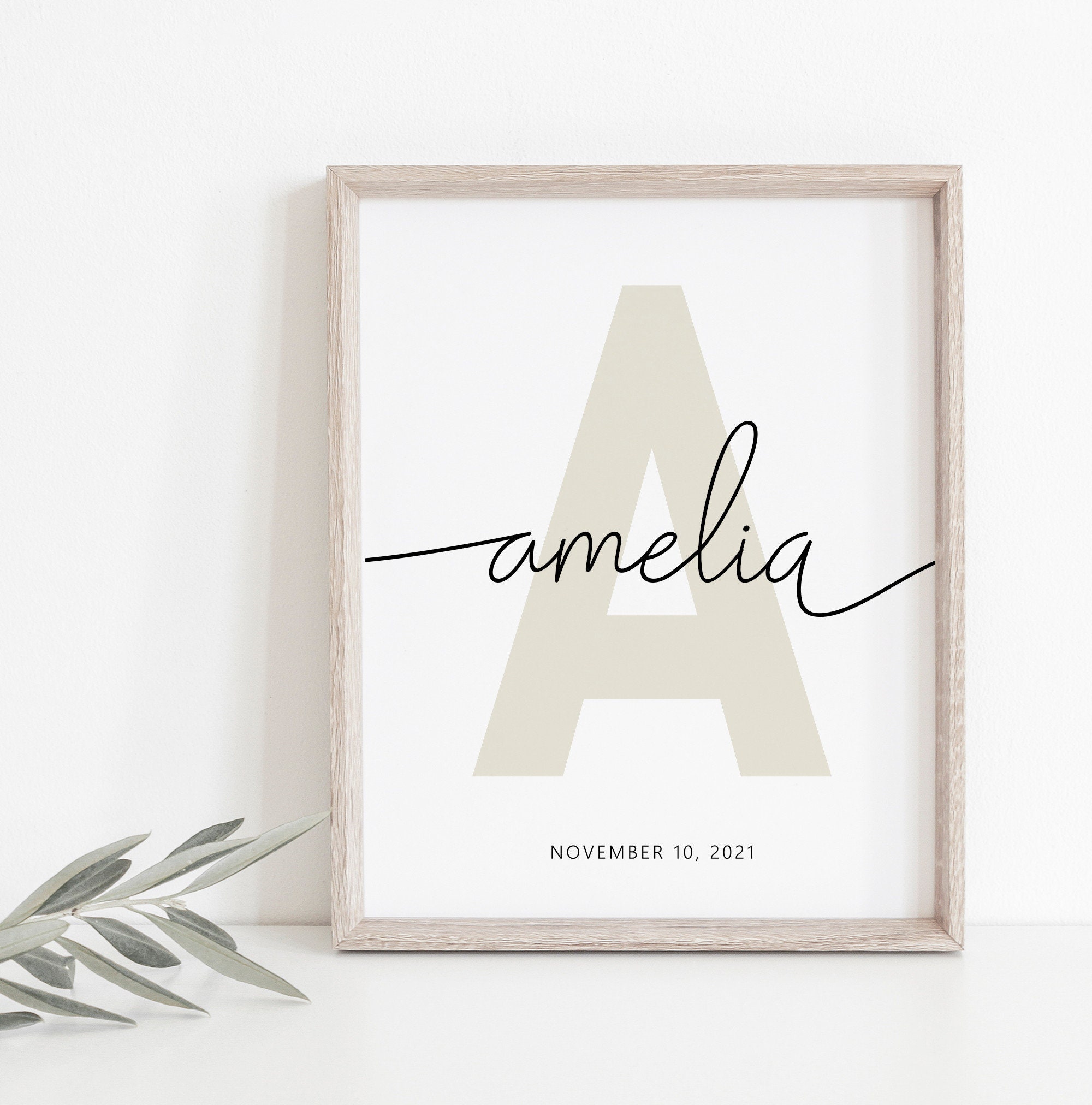 Custom Initial Print Name Printable Personalized Name Print - Etsy ...