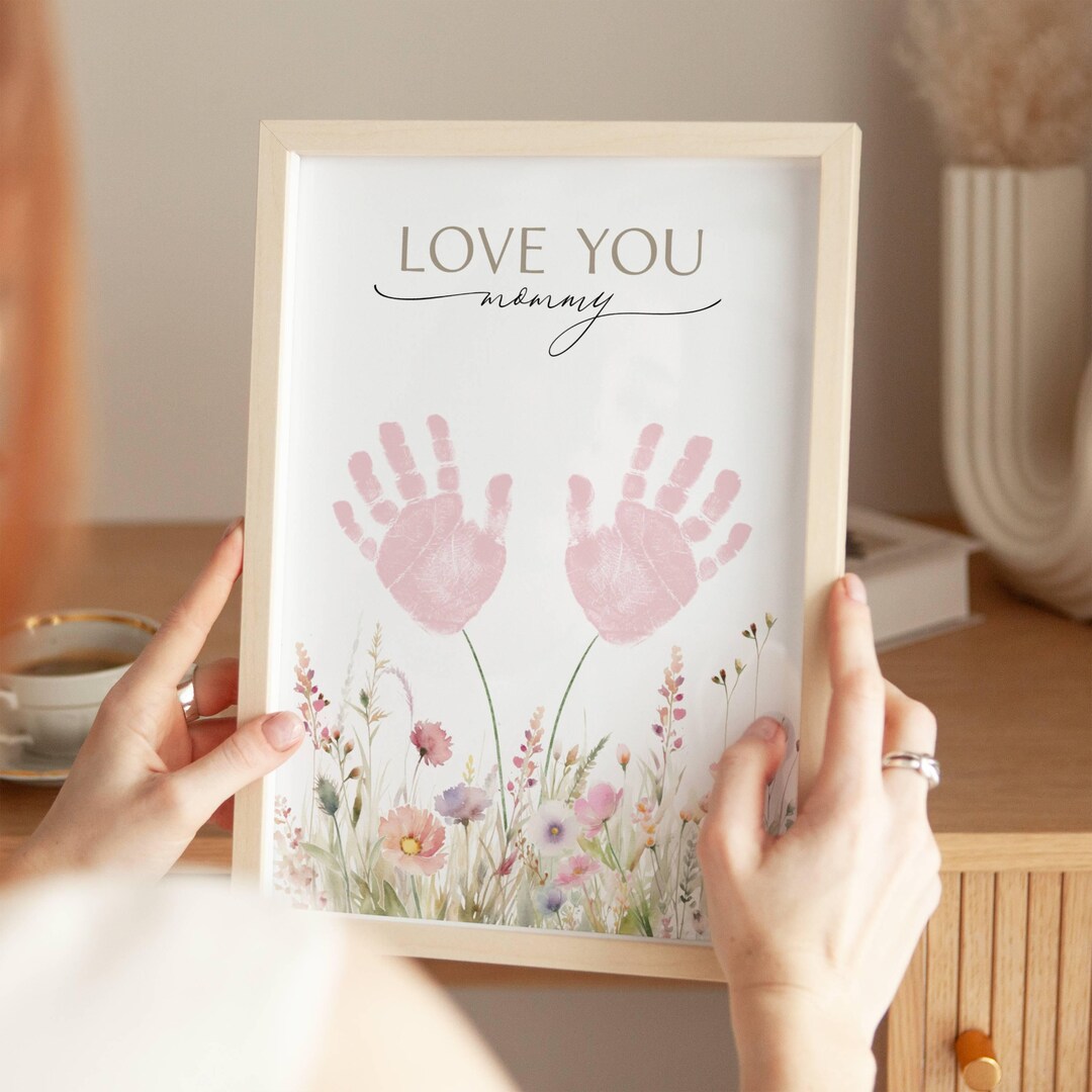 Mommy Printable Mother's Day Handprints Art, Personalized Gift Mom ...