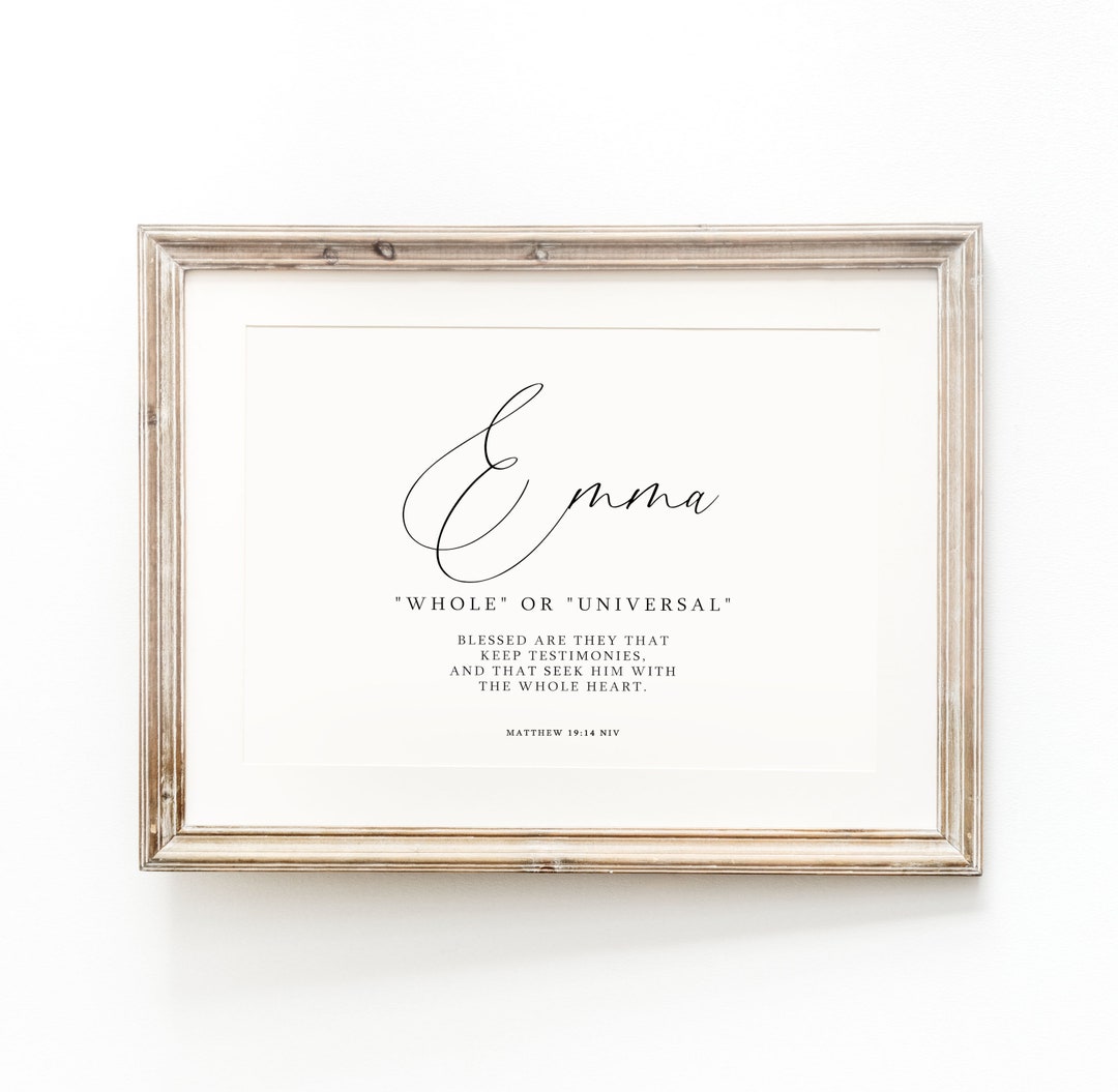 Personalized Name Meaning Print, Personalized Name Meaning Sign, Origin ...