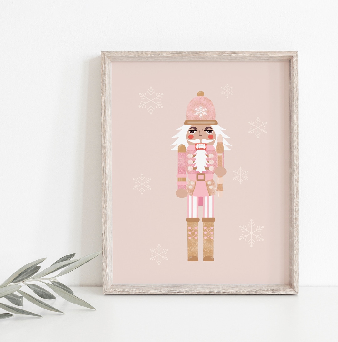 Nutcracker Christmas Printable, Christmas Print, Pink Christmas Print ...