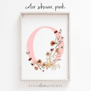 Custom Floral Initial Print Custom Wildflower Prints - Etsy