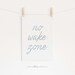No Wake Zone Print No Wake Zone Poster Nautical Nursery - Etsy