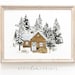 Christmas Cabin Print Winter Cabin Print Cabin Printable - Etsy