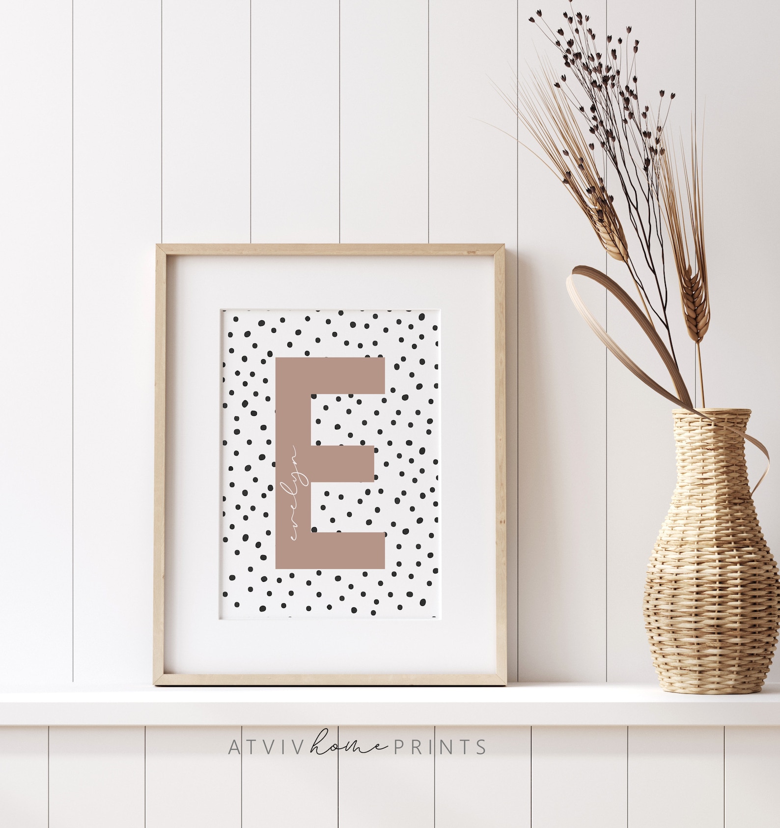 Custom Initial Print Spotty Initial Print Printable - Etsy