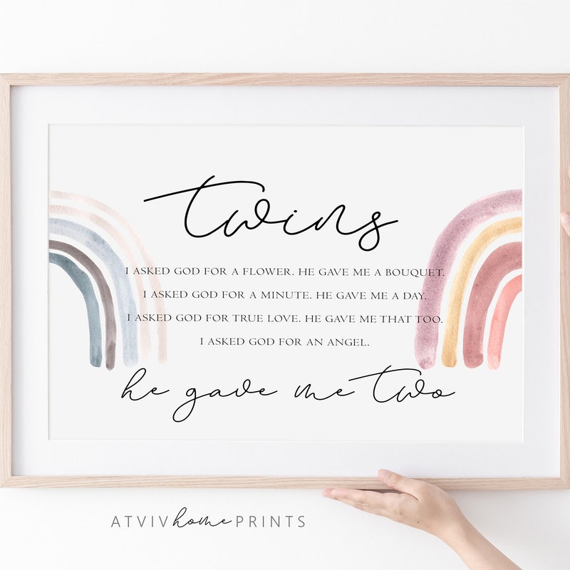 Twin Nursery Art - Etsy