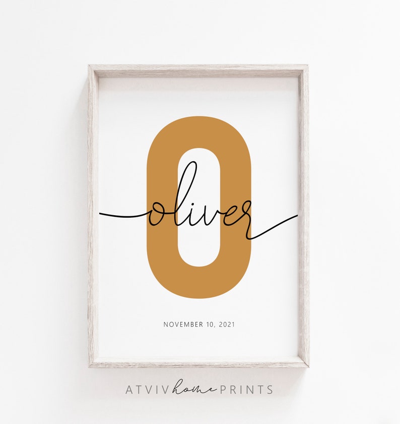 Custom Initial Print Name Printable Personalized Name Print - Etsy