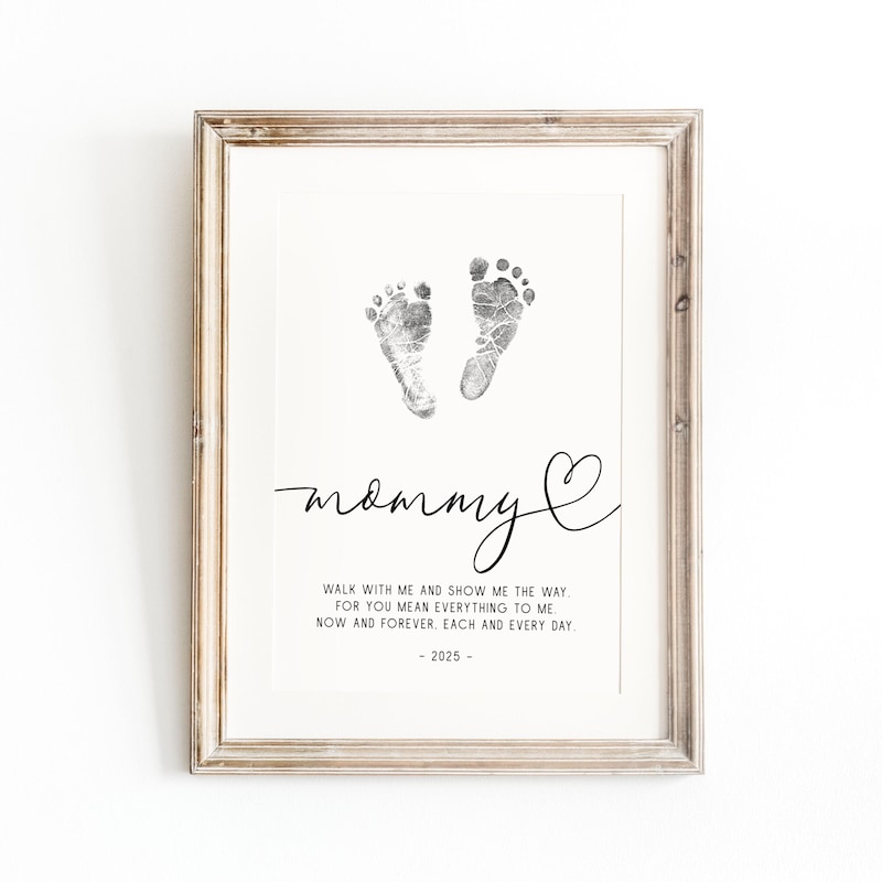 Mothers Day Footprint Art - Etsy