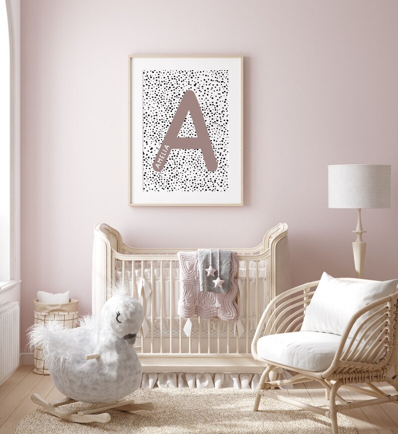 Custom initial print name printable personalised first name | Etsy